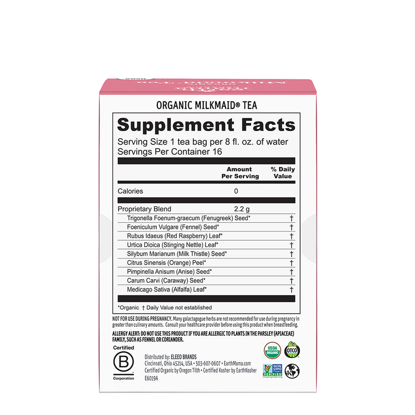 Organic Milkmaid Tea for Breastfeeding | Earth Mama