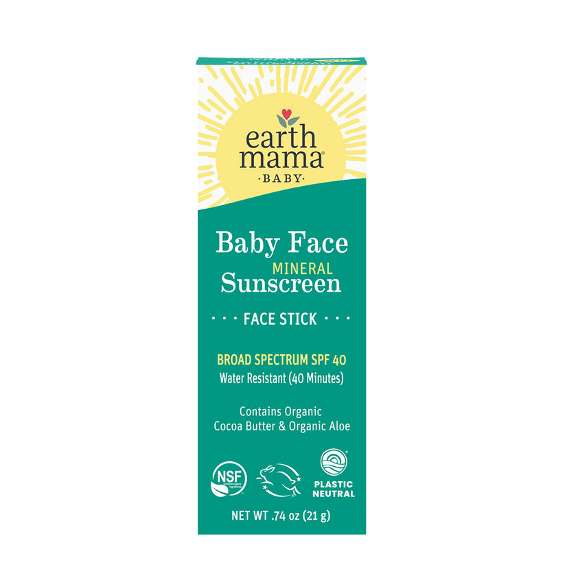 Baby Face Mineral Sunscreen Face Stick SPF 40 | Earth Mama