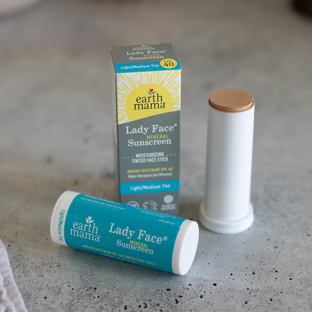 Lady Face­­® Tinted Mineral Sunscreen Stick | Earth Mama